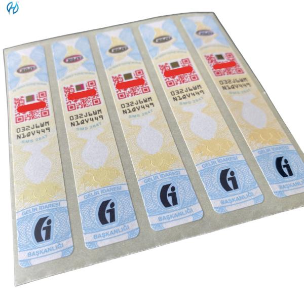 Quality Sheet Packaging Security Label Stickers in - Customized CMYK/Pantone for sale