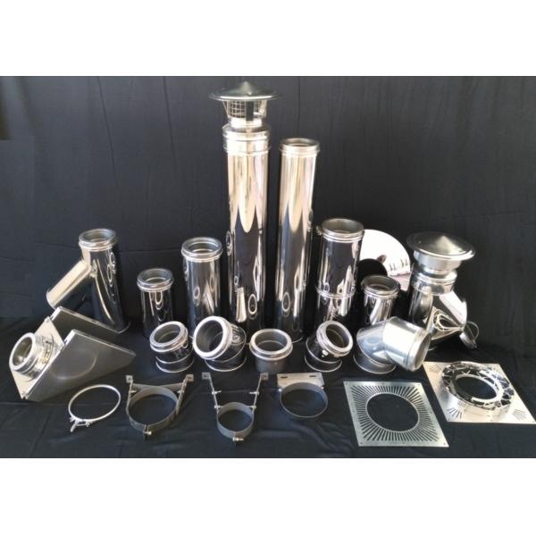 Quality Wall Timber Double Wall Stainless Steel Chimney Pipe Roof Flashing Seamless for sale