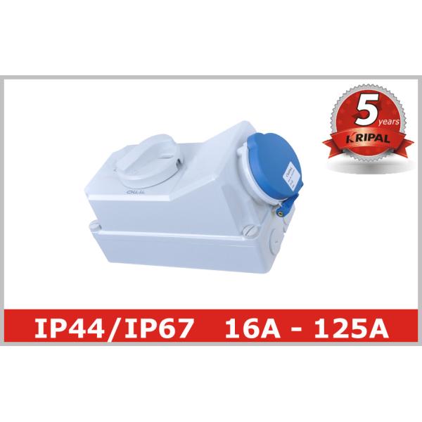 Quality Mechanical Interlock Industrial Power Switched Sockets , Single / Three Phase for sale