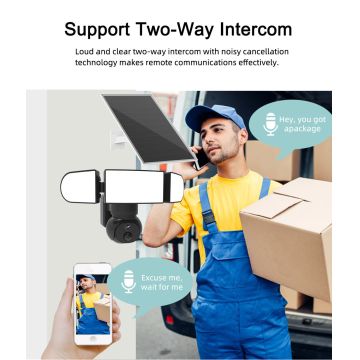 Quality AQUZO Built In 90db Siren Alarm Cellular Security Camera Solar Battery Power for sale