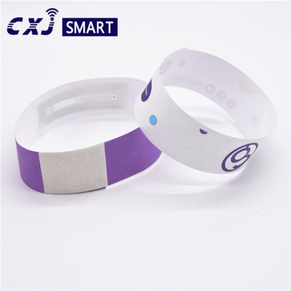 Quality Disposable Paper RFID Wristband NFC Ultralight Ev1 For Festival for sale