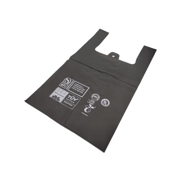 Quality Singlet Shape 1 Mil Plastic Free Packaging Biodegradable Food Waste Bags for sale