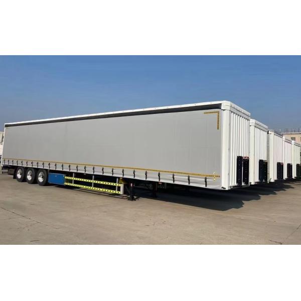 Quality 50t Curtain Side Van Open Light Cargo Semi Trailer Tread 1840mm for sale
