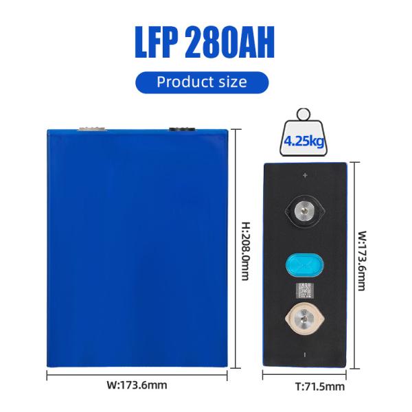 Quality Grade A Prismatic LFP Lifepo4 280ah 12v 24v 48v Off Grid Solar Battery Cell 3 for sale