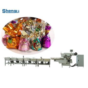 Quality Chocolate Silver Customized Key Horizontal Wrapping Packing Machine for Candy for sale