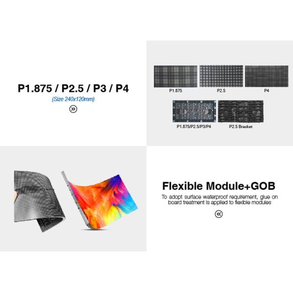 Pitch 1.5mm Flexible LED Display Panels For Exhibition / Theme Park 0