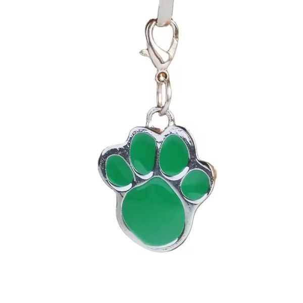 Quality Stainless Steel Pet Tag Paw Shape Dog Identity Tags Collar Accessory Pendant for sale