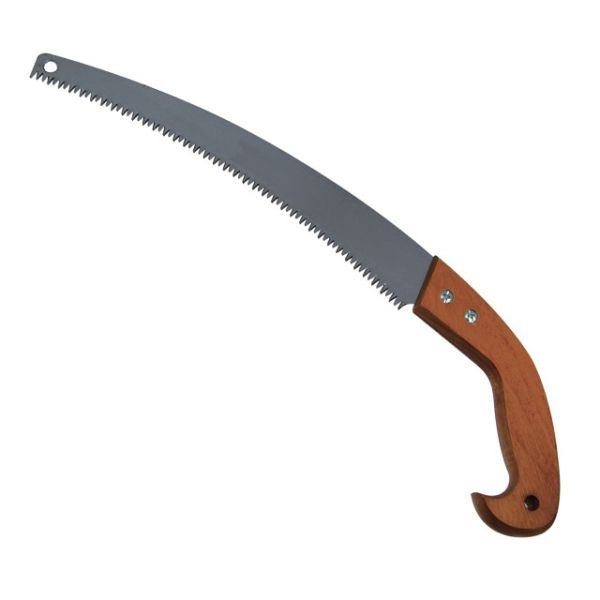 Quality 250-350mm Wooden Grip Pruning Saw with Hole on Blade and Sharpened Teeth for sale