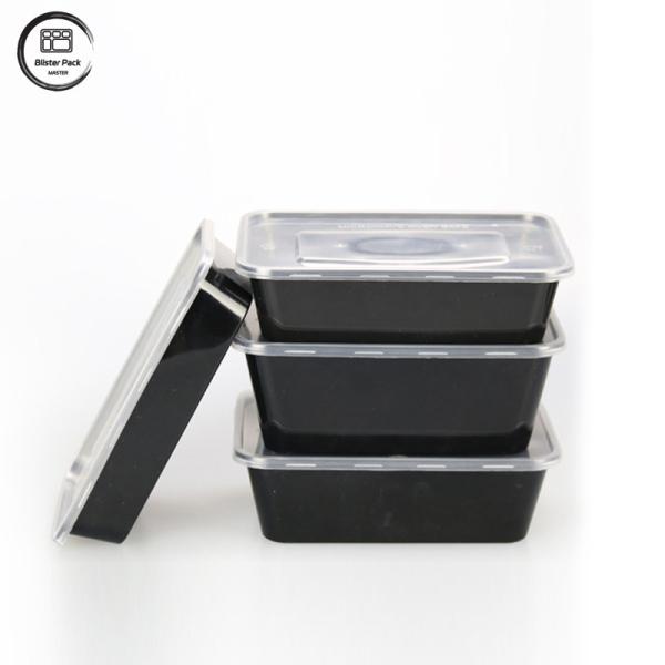 Quality Microwavable PP Disposable Plastic Bento Box With Lids Clea Multi-Size 500ml To for sale