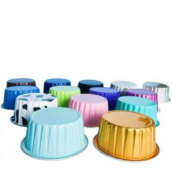 Quality 200ml Disposable Aluminum Foil Baking Cake Cup Container for Cheese Dessert for sale