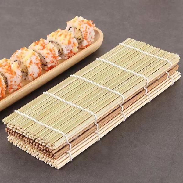 Quality Natural Color Bamboo Sushi Rolling Mat 24cmx24cm / 27cmx27cm for sale