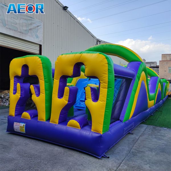 Quality Customized PVC inflatable equipment jump bounce castle bouncy obstacle giant inflatable obstacle course for sale