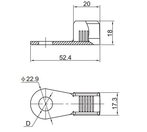 Quality Industrial Tubular Ring Terminal To Spade Terminal Adapter Cable End Lugs for sale