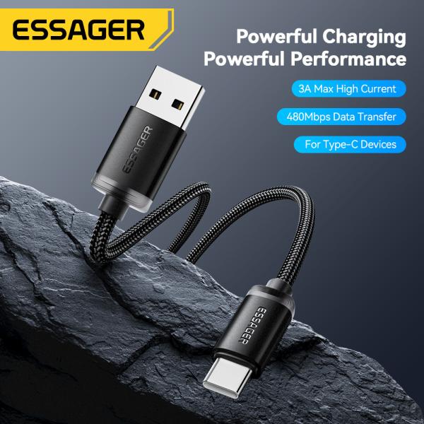 Quality ESSAGER ES-X60 60W USB A to C Charging Cord USB C Cable for sale