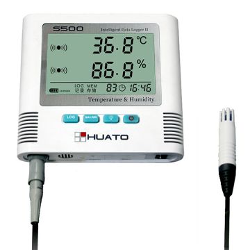 Quality Sound Light Alarm High Accuracy Temperature Humidity Data Logger HUATO S500-EX for sale