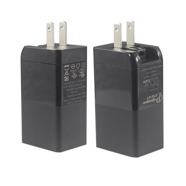 Quality 65W GaN PD Fast Charger with USB-C and USB-A Ports US Plug for sale