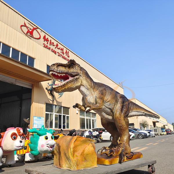 Quality Silicone Simulated Lifelike Animated T Rex Dinosaur Model For Park for sale