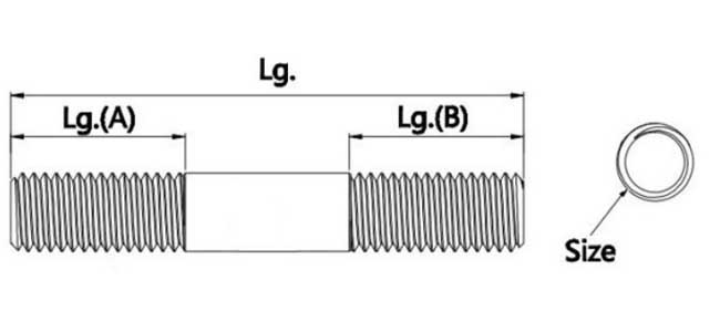 High Tensile Stainless Steel Bolts With Comprehensive Anti-Theft Protection Tread Stud