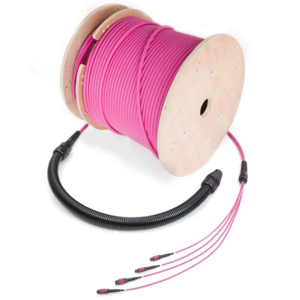 Quality 24F 48F 72F 96F 144F MPO Cable Assemblies MPO To MPO Trunk Cable Assembly for sale