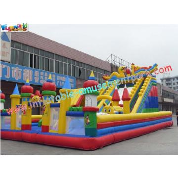 Quality 0.55mm Tarpaulin Large Amusement Park Commercials Inflatable Playground for sale