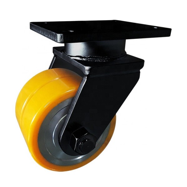 Quality Plate Mounting Extra Heavy Duty Nylon Wheels Casters Front Brake for Heavy Loads for sale