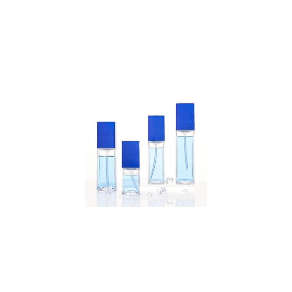 Quality 80ml Plastic Square Bottles Clear Transparent Portable Empty Perfume Bottle for sale