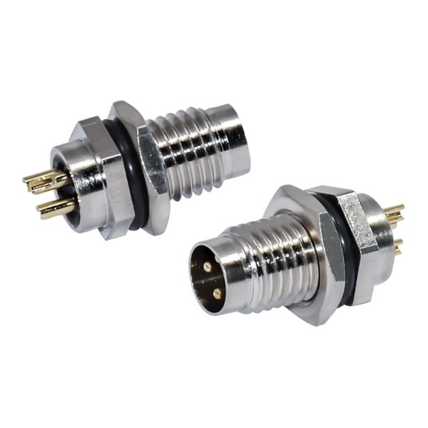 Quality 3A 60V TPU GF M8 Waterproof Connector 3 PIN Soldering PCB for sale