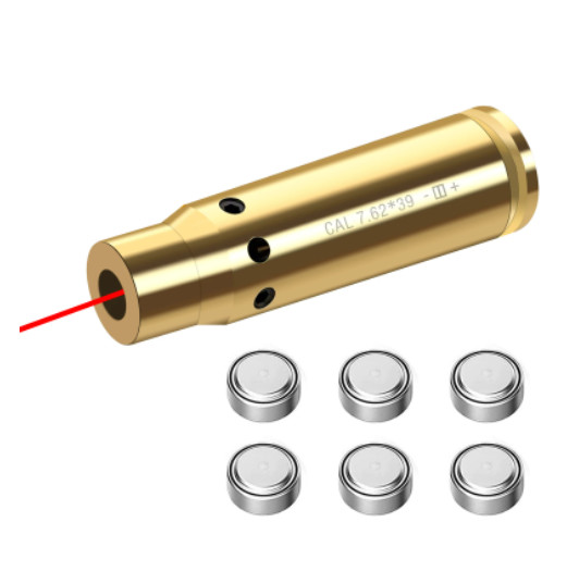 Quality 7.62*39mm Red Dot Laser Boresighter 650nm 6 Batteries Hunting Training for sale