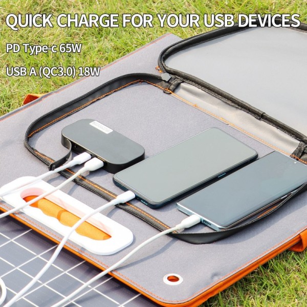 Quality Portable Folding Solar Panel for Laptops Support OEM Order and 23% Panel for sale