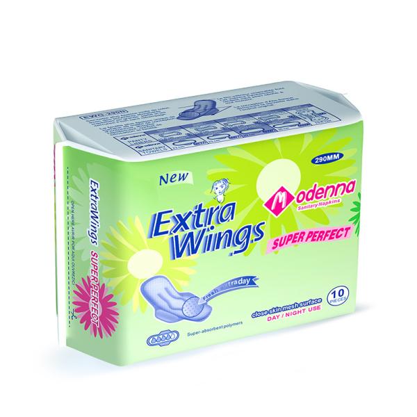 Quality Feminine Natural Sanitary Napkins Pad Disposable Ultra Thick Extra Wings for sale