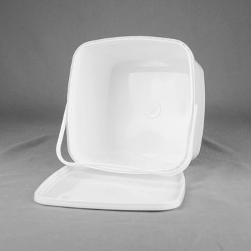 Quality ISO9001 Certification White Square Plastic Buckets 3 Liter for sale