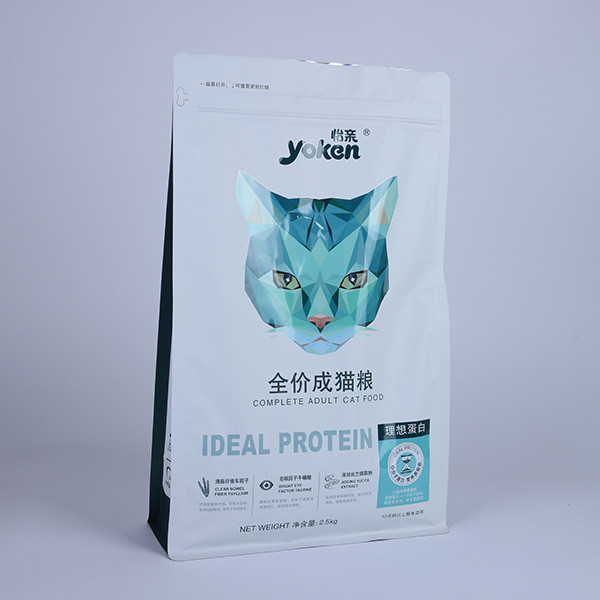 Quality 0.5kg Pet Food Packaging Bag 1000g Flat Bottom Stand Up Pouch for sale