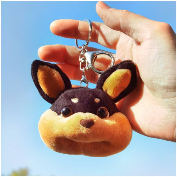 Quality Cute Cotton Custom Plush Doll Dog Key Chain For bag decoration for sale