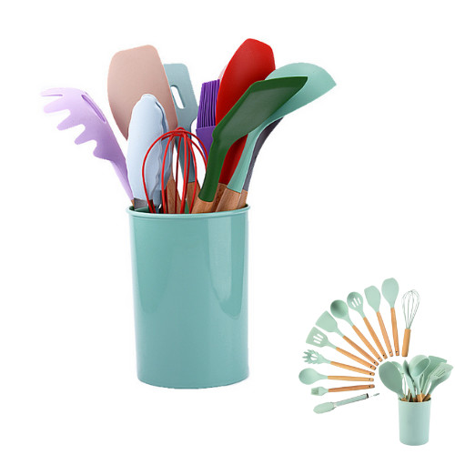 Quality Nonstick Food Grade Silicone Cooking Utensils Set Withstand High Temperatures for sale