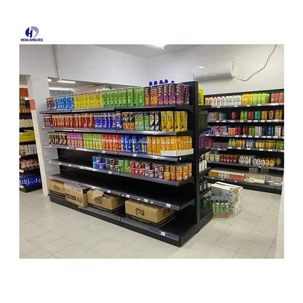 Quality 1 Tier 2 Tier Heavy Duty Shelving 1500mm High Supermarket Equipment Racks for sale