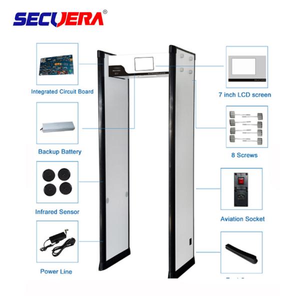 Quality Visual Audible Alarm Pass Through Metal Detector 255 Level Sensitivity for sale