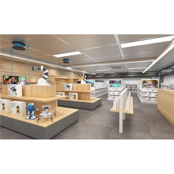 Quality Electronics Display Rack Fixtures Stand Shelf Wooden Household Electrical Store for sale