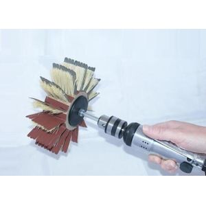 Quality Fiber Bristle Nylon Roller Brush 160MM OD With 120 Grit Sanding Paper for sale