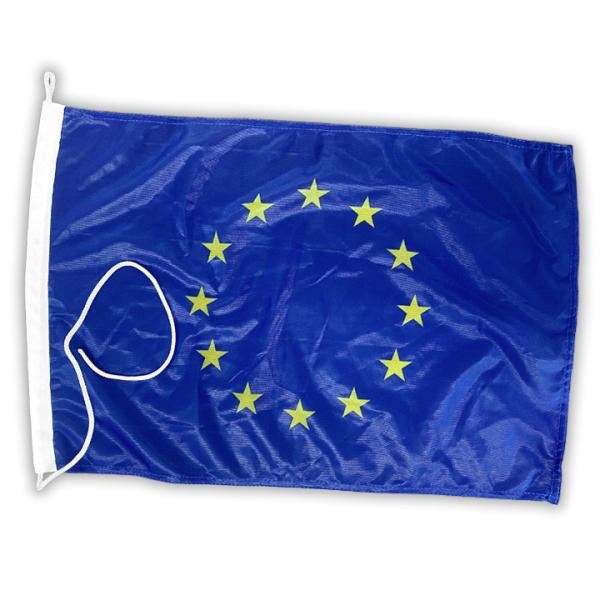 Quality 2x3 Foot European Union Flag Shinning Polyester Canvas Header and Rope Customized for sale