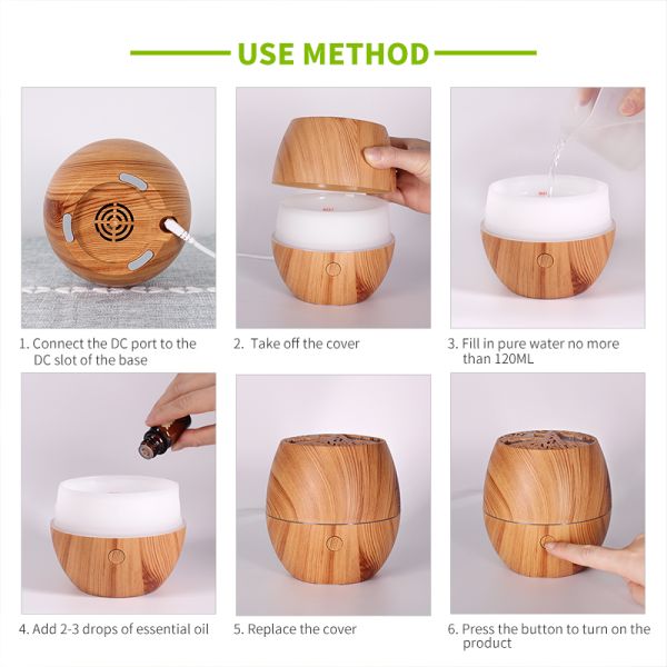 Quality Small Oil Diffuser USB Power Supply 5.0W Mini Portable Aroma Diffuser For Stress for sale