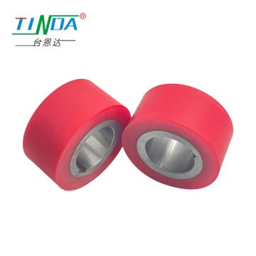 Quality Six Spindle Rubber Roller Wheel Used In Woodboard Profile Wrapping Machines for sale