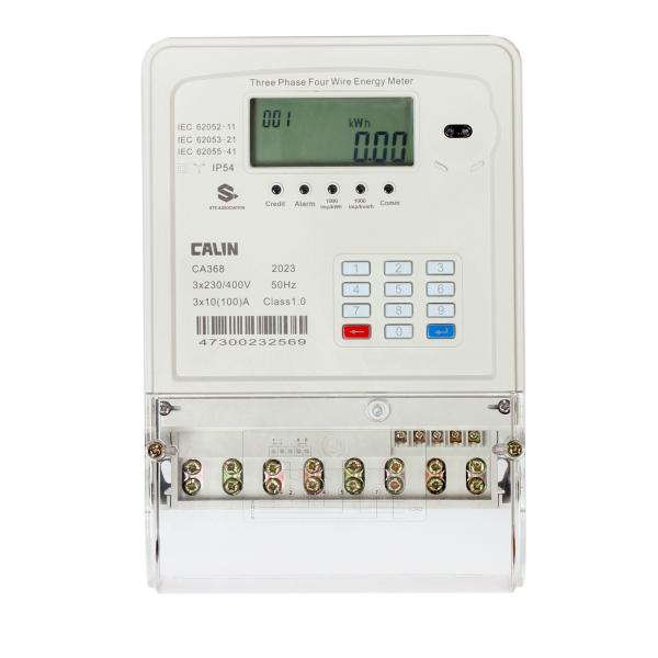 Quality Three Phase Prepaid Electricity Meters , Plc Rf Commercial Electric Meter for sale