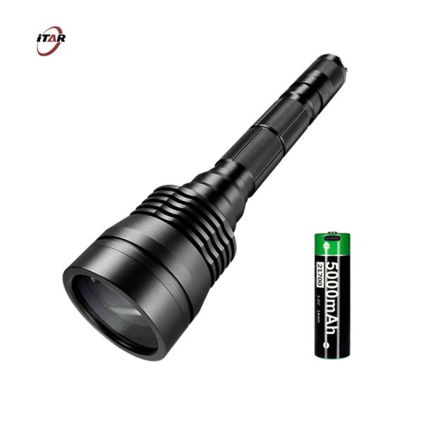 Quality Black Aluminum Alloy 3500M LEP White Laser Flashlight Rechargeable for sale