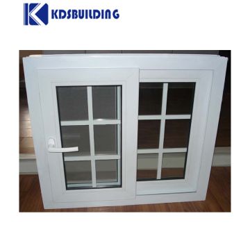 Quality KDSBuilding French Design Kitchen Grill Design Price Upvc Pvc Sliding Window for sale