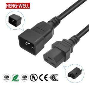 Quality C20 C21 Extension Power Cord UL Certificated Customised Cable Connector for sale
