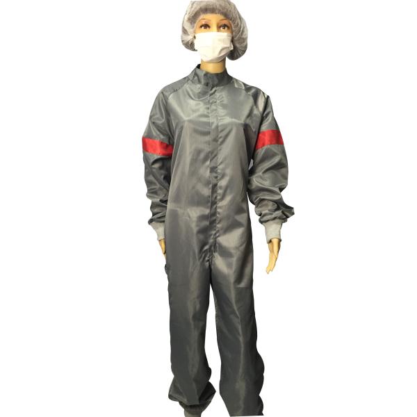 Quality Biotech / Pharmaceutical Industries ESD Coverall Stand Up Collar With Hood for sale