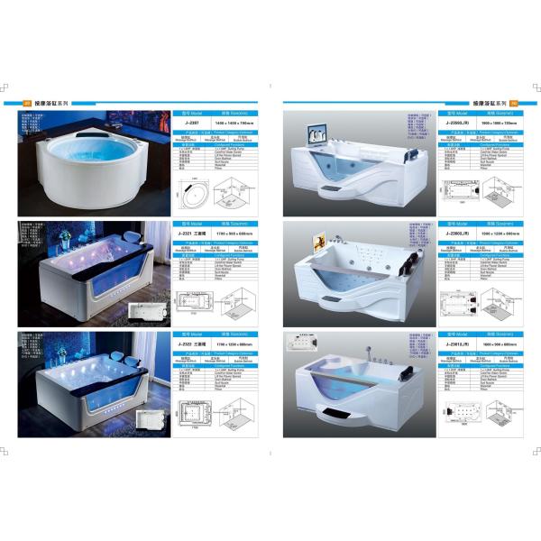 Quality Sophisticated Look Rectangular Whirlpool Tub Rectangle Jacuzzi Bathtub for sale