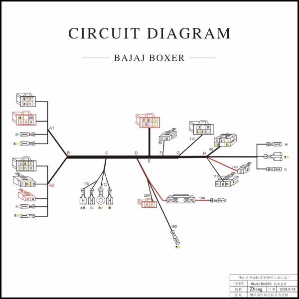 Quality BAJAJ BOXER Motorcycle Electric Cables Harness Wires for Optimal Performance for sale