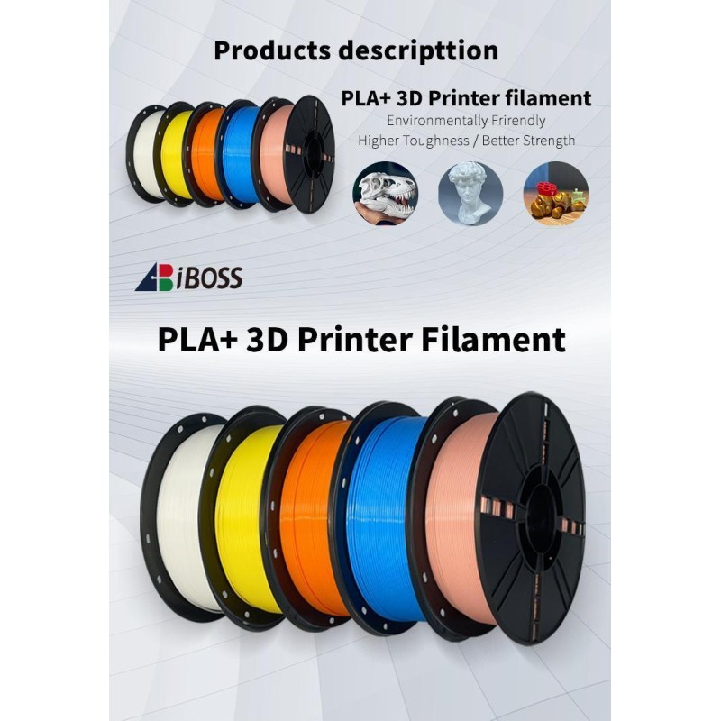 Iboss High Quality 3D Printer Filament Light Blue PRO PLA Toughness Enhanced