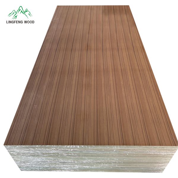 Quality 18mm Teak Veneered MRMDF Panel with 1220*2440mm Dimension for High-End Furniture for sale